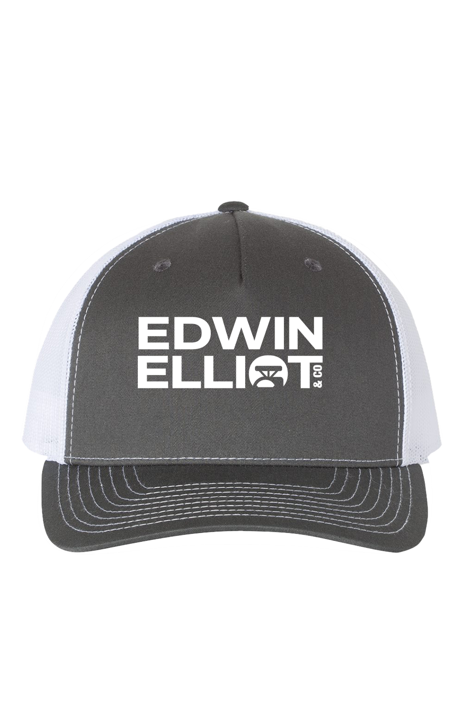 Edwin Elliott Richardson 112 Five Panel Trucker Cap (Charcoal/White ...
